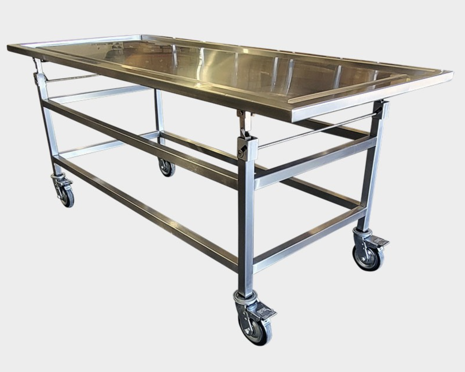 HD Stainless Steel Multi-Height Embalming Table 1000lb (like Ferno 103 ...