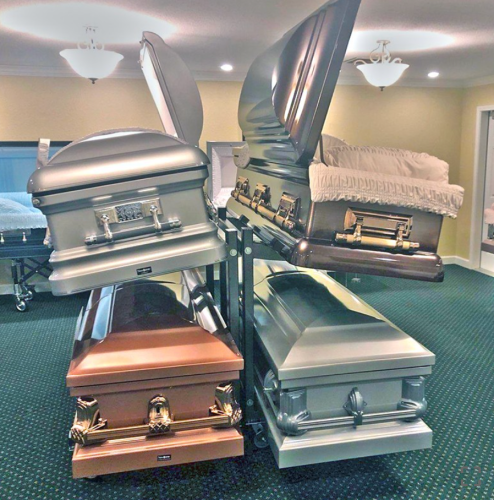 2 Tier Casket Display Rack - Genelyn North America